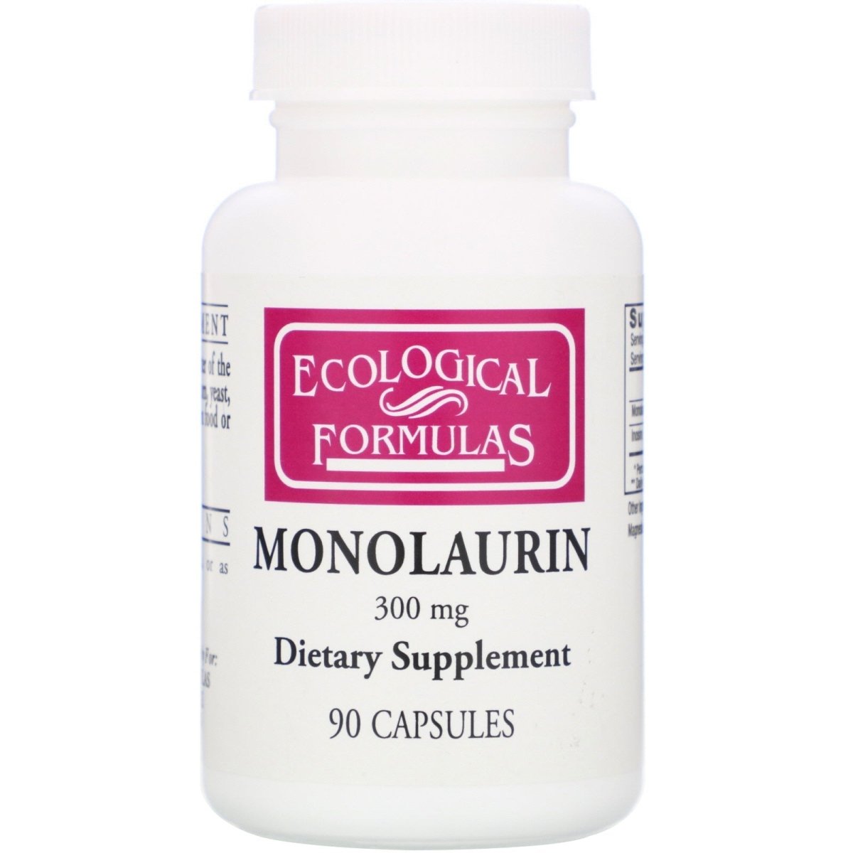 Ecological Formulas Monolaurin 300 mg 90 Capsules – The Oasis of Health