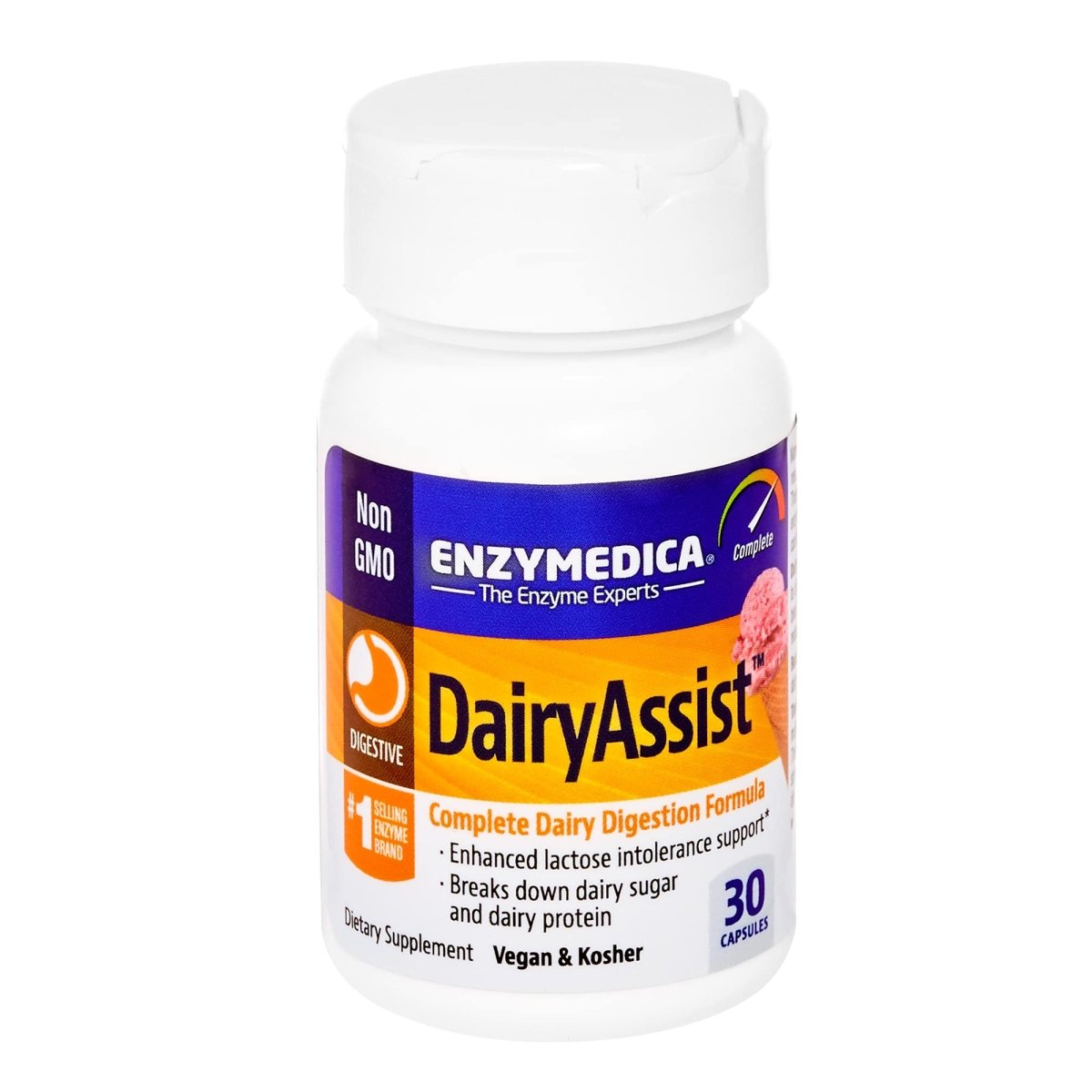 Enzymedica, DairyAssist, Digestive Enzymes for Complete Dairy Digestio ...