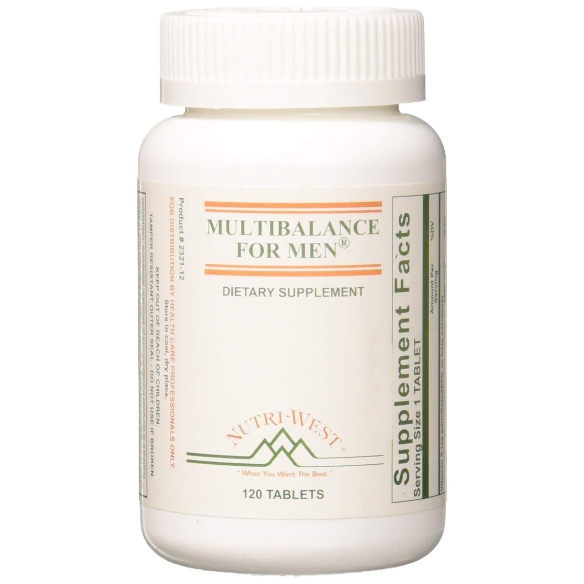 Nutri-West - MULTIBALANCE for MEN - 120 by Nutri-West – The Oasis of Health