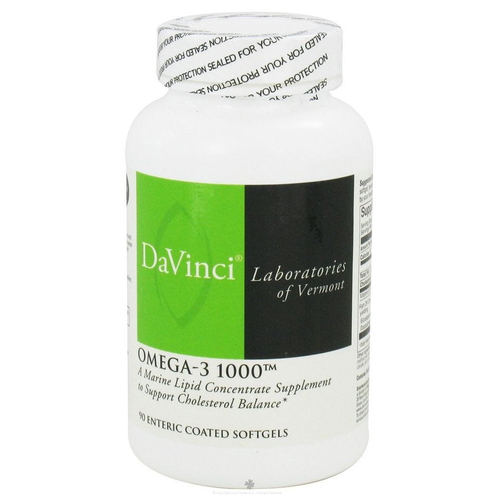 Omega-3 1000 90 SoftGels - DaVinci Laboratories – The Oasis of Health