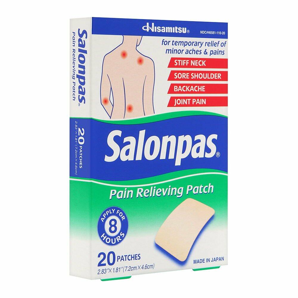 SALONPAS Pain Relieving Patch 2.83"x1.81" 60 Patches (20 Patches) – The ...