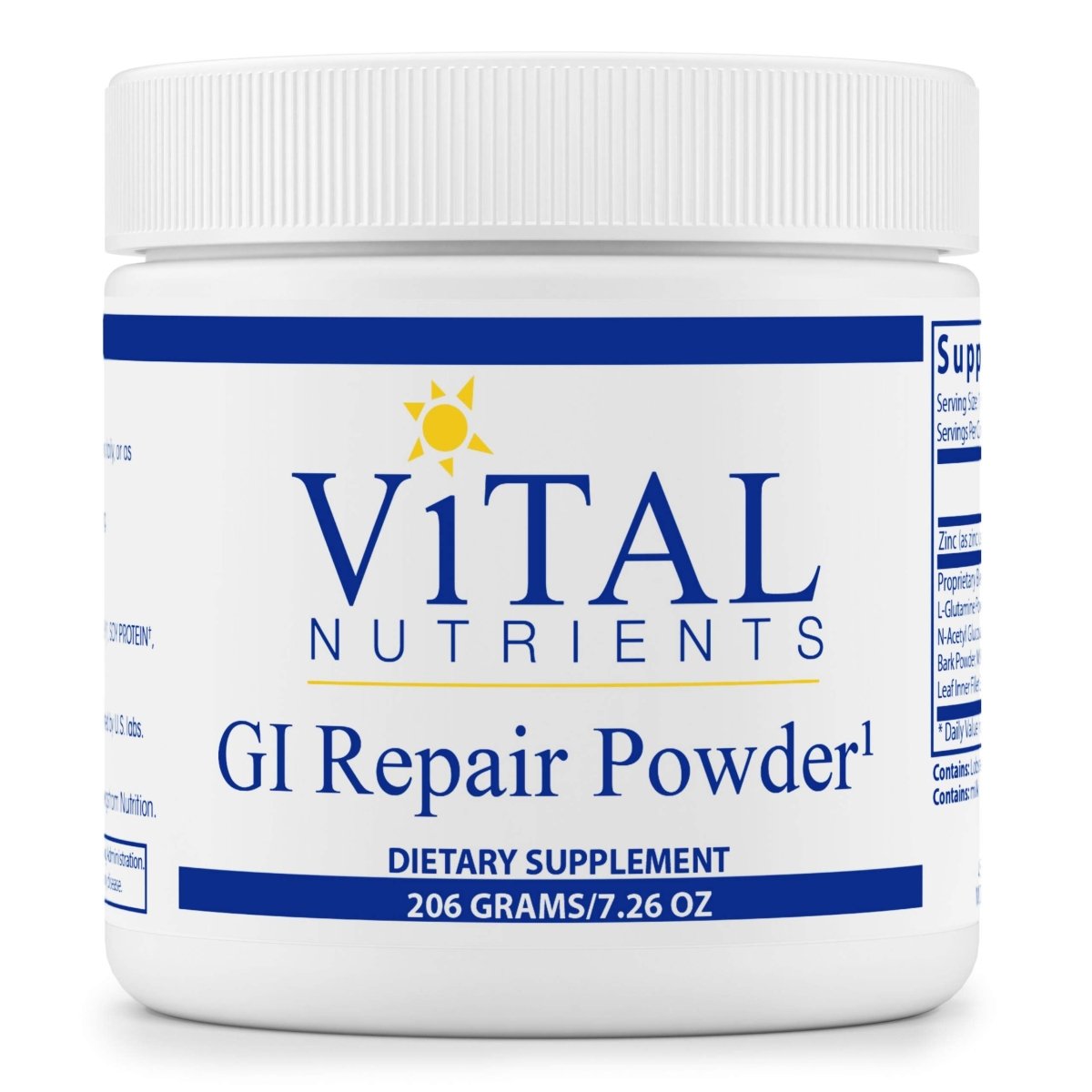 Vital Nutrients GI Repair Powder 168 or 208 Grams? – The Oasis of Health